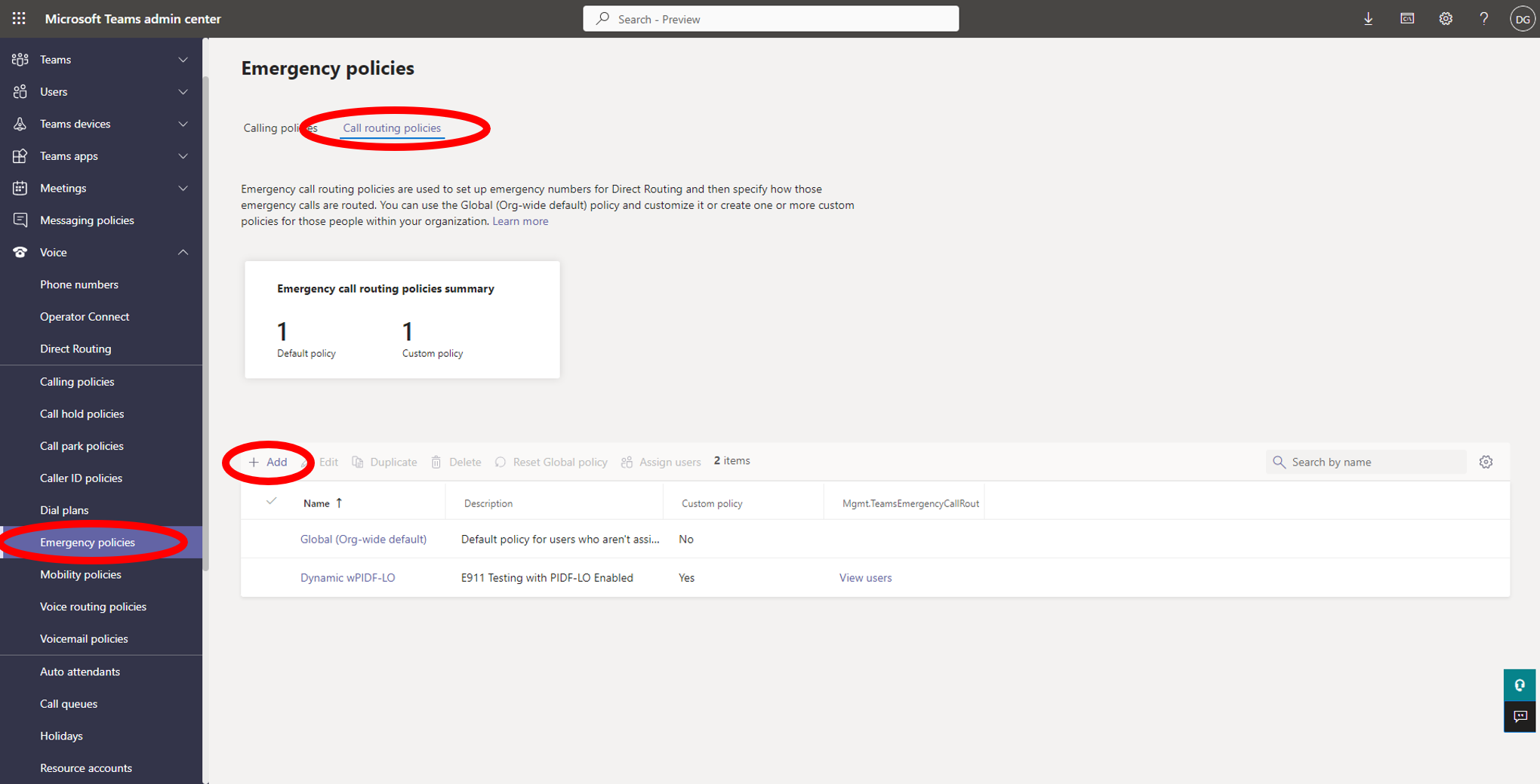 Direct Routing Guidelines